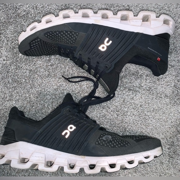 Shoes | Mens On Cloud Cloudtec Swiss Engineering Run Black White Shoes Sz 125 Read | Poshmark